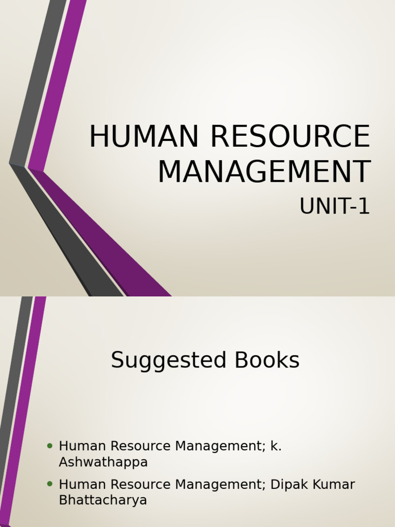 HRM Unit1 | PDF