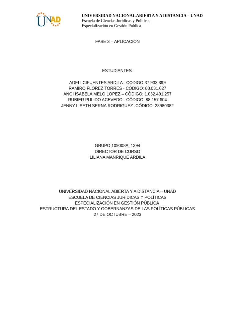 FASE 3 - APLICACION en Proceso | PDF