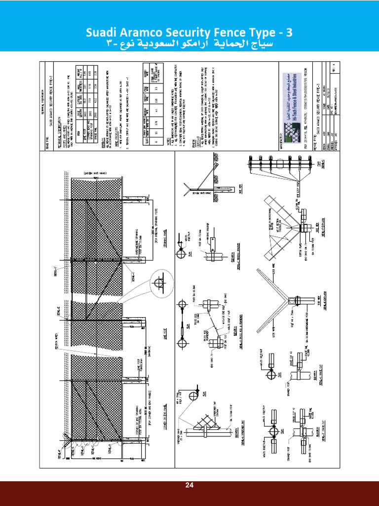 Saudi Aramco Security Fence Type - 3 | PDF