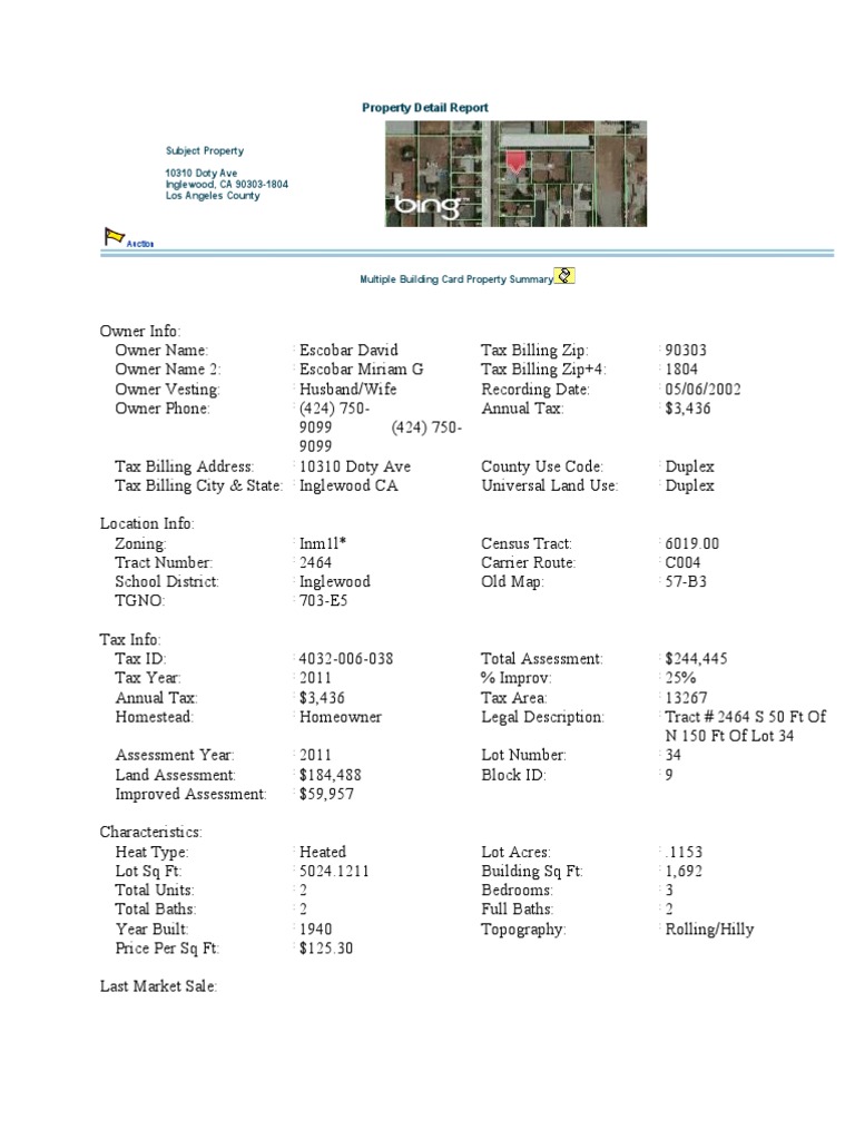 Property Detail Report | PDF | Land Lot | Mortgage Law