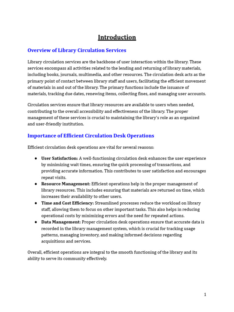 Understanding Library Circulation Desk Functions | PDF | Libraries ...