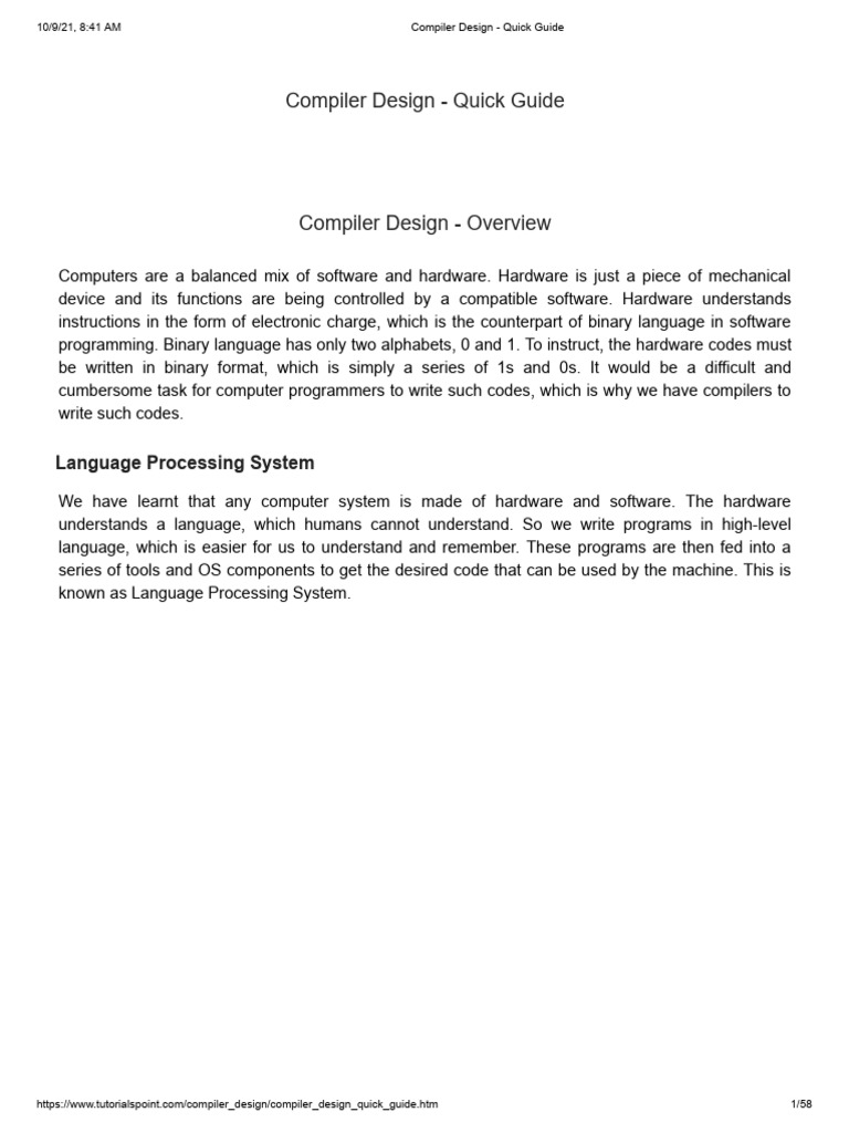 Compiler Construction | PDF