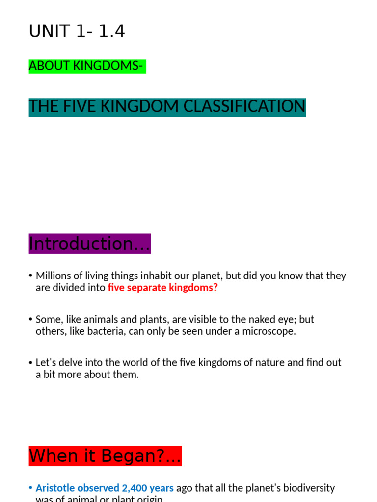 Classification of Organisms | PDF