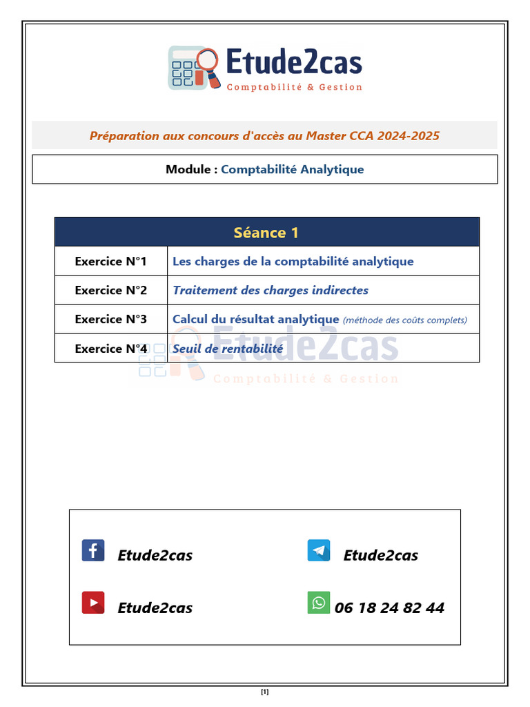 Préparation Aux Concours D'accès Au Master CCA | PDF