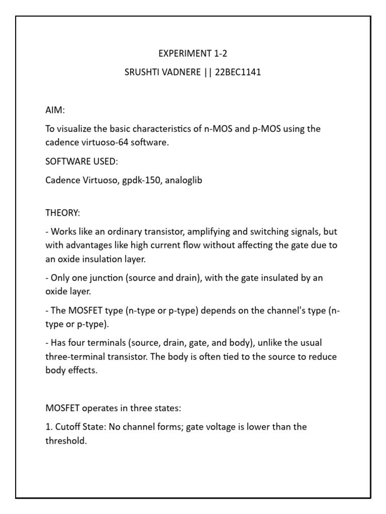 Experiment 1-2 | PDF