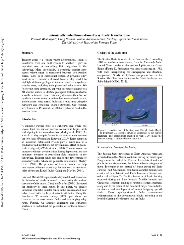 Seismic Attribute Illumination of A Synt | PDF