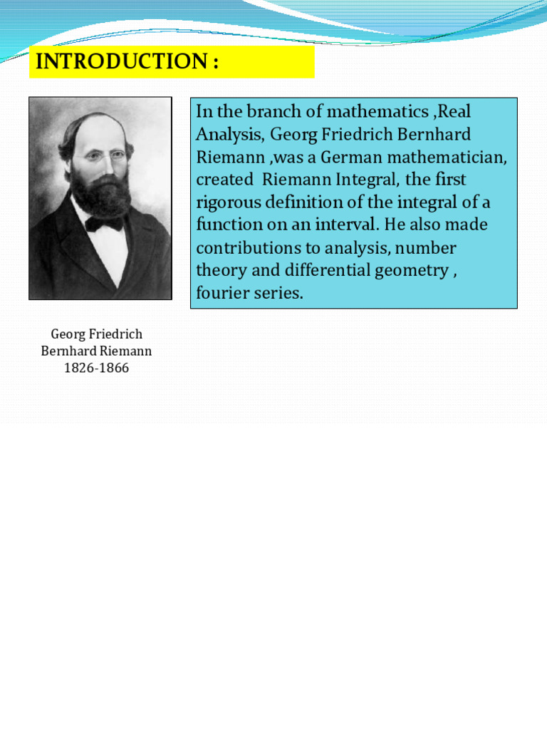 Riemann Integral Final Presentation | PDF