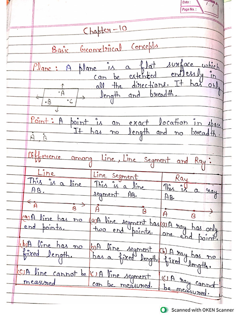 Maths. Ch-10 (Basic Geometrical Concepts) .Class 5th | PDF