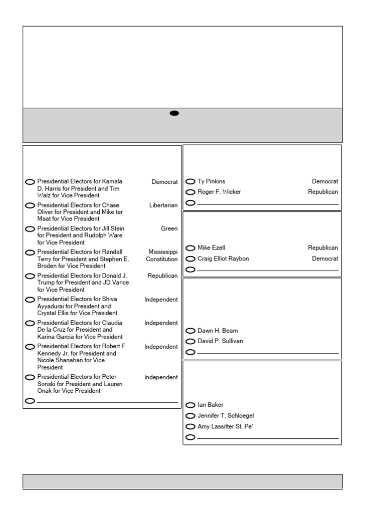 Forrest County Election Ballot 2024 | PDF | Presidents Of The United ...