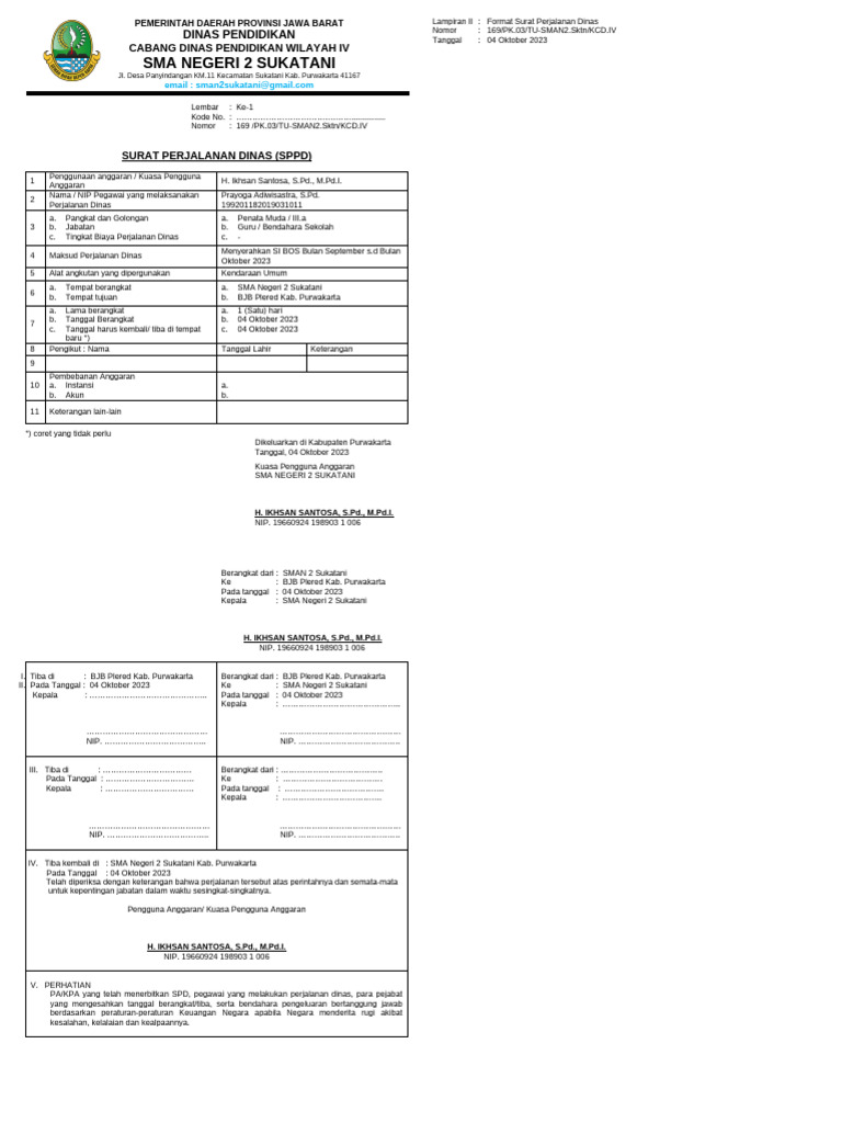 SPPD Format Baru | PDF