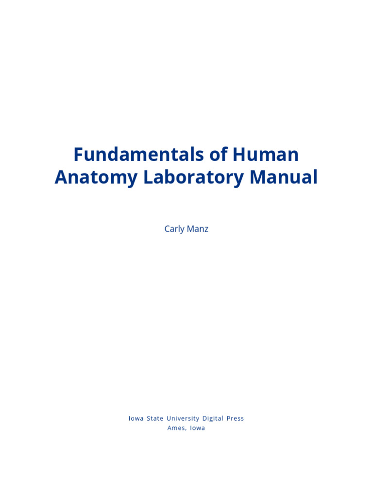 Fundamentals of Human Anatomy Laboratory Manual 1724688778 | PDF