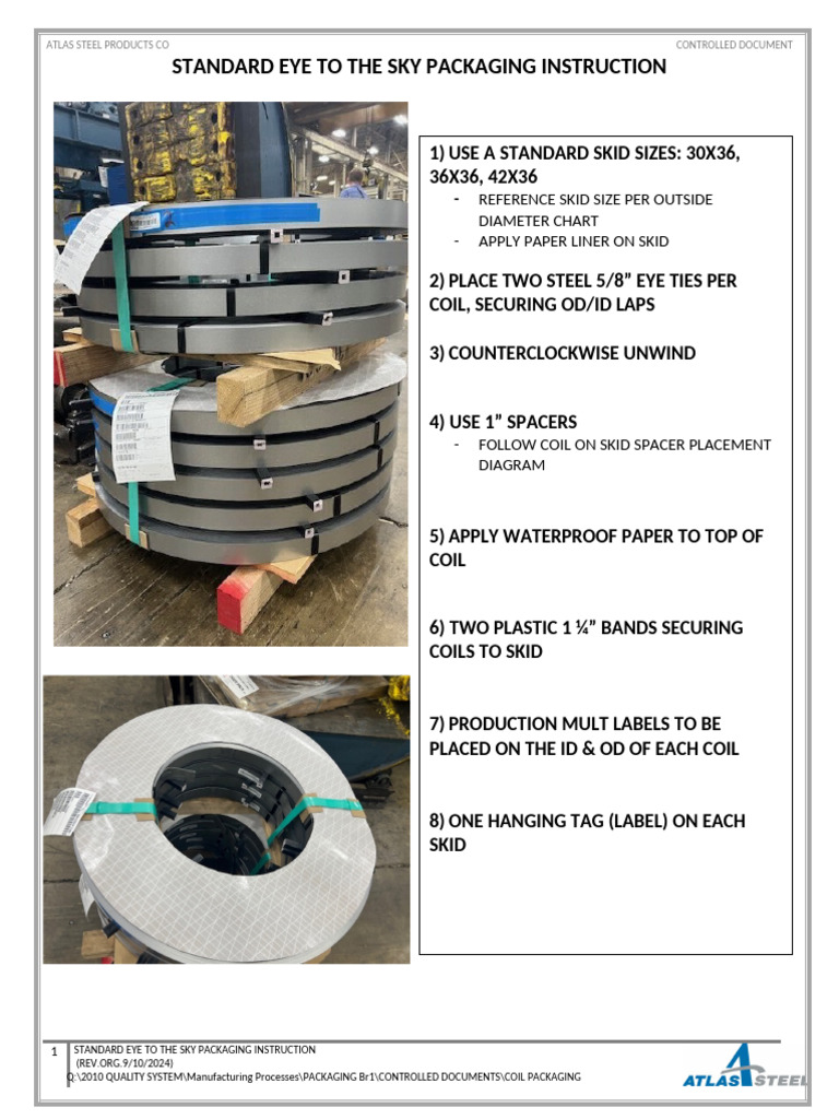 Standrad Eye To Sky Packaging Instruction | PDF