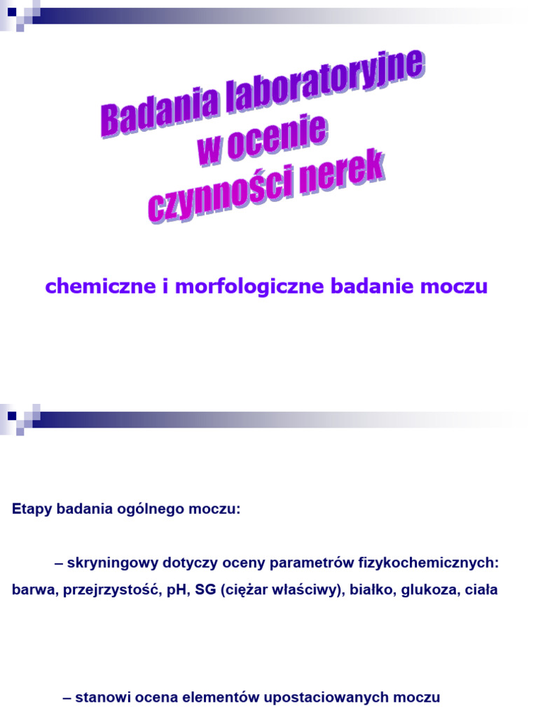 Badanie Ogolne Moczu Rok Akademicki 2018na19 Na Strone | PDF