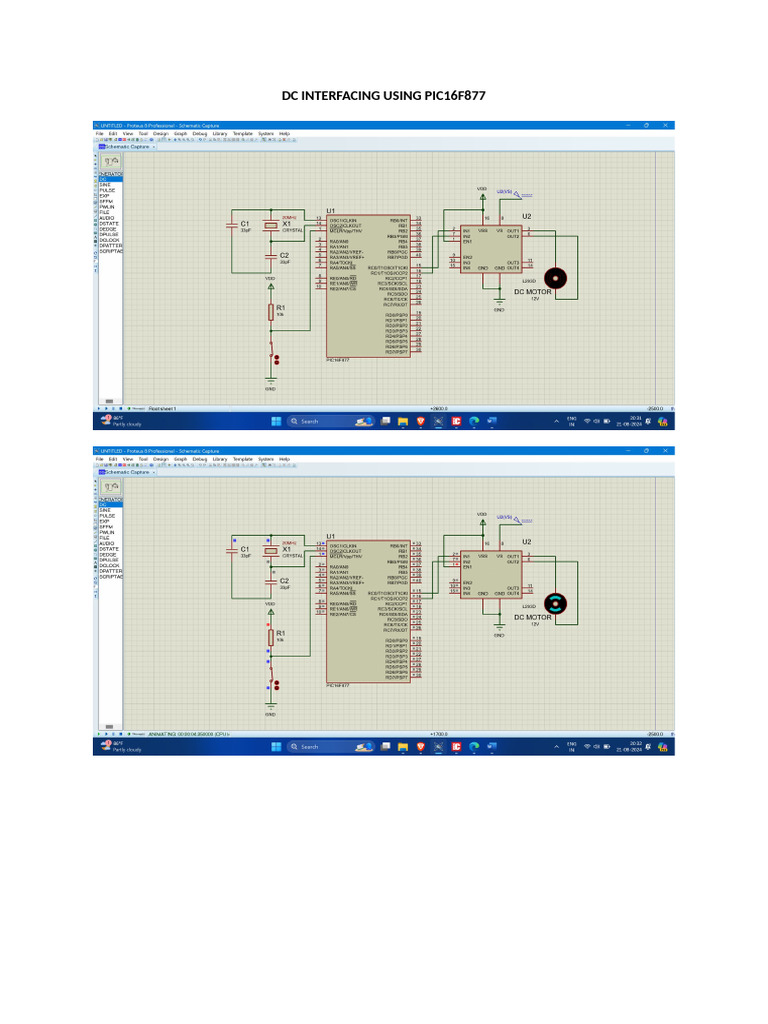 DC Interfacing Using Pic16f877 | PDF