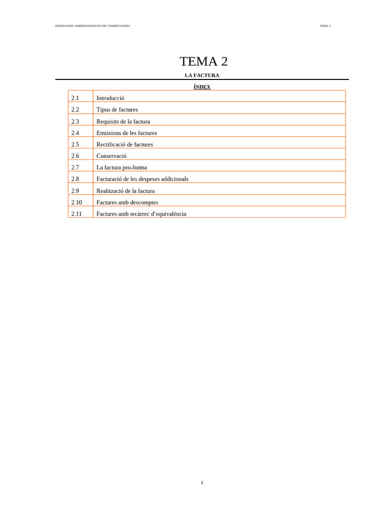 Tema 2 La factura | PDF