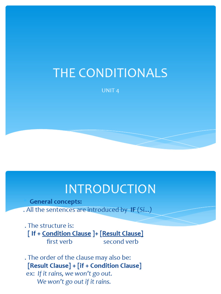 Unit 4 the Conditionals | PDF