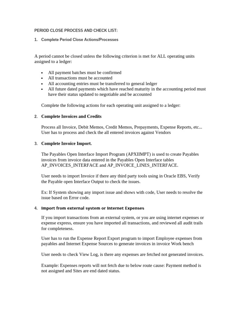 Issues Checklist | PDF | Accounts Payable | Invoice