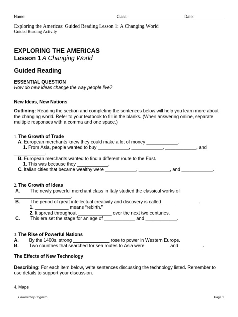 Chapter 2 Guided Reading Lesson 1 Key 28kpw8x | PDF