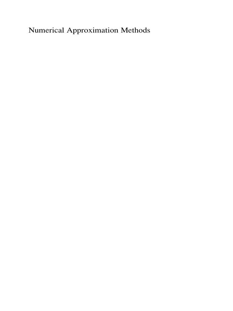 Numerical Approximation Methods | PDF | Interpolation | Teaching Mathematics