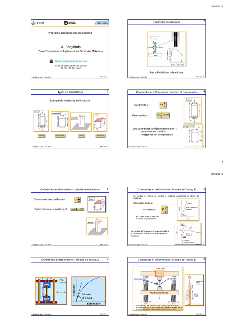 3A 3AFPA-SDS-Redjaïmia Meta 311 4b Propriétés Mécaniques | PDF