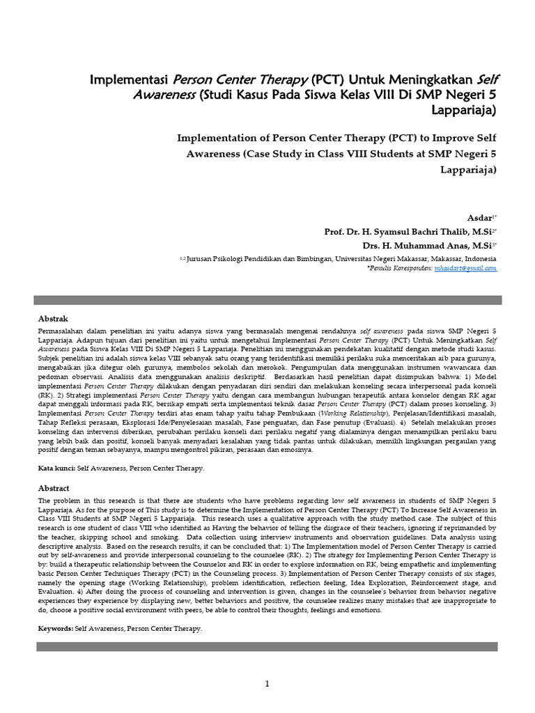 ASDAR Artikel Ilmiah Skripsi 1744040022 Bimbingan & Konseling FIP | PDF
