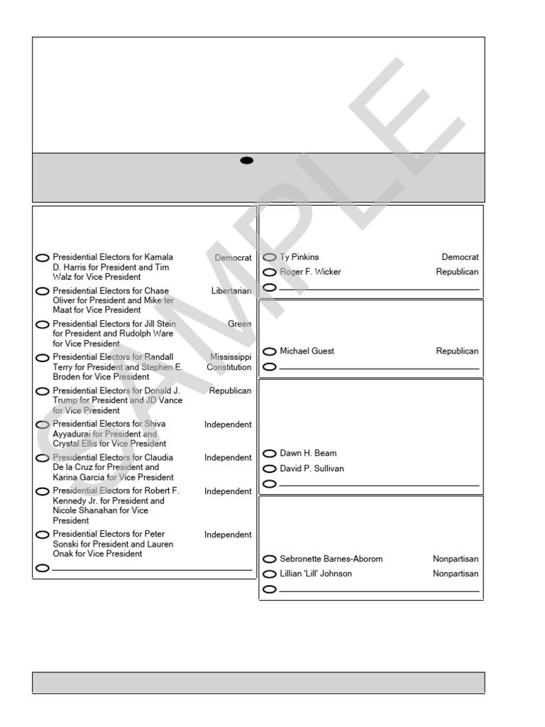 Marion County 2024 General Election Sample Ballot | PDF | American ...