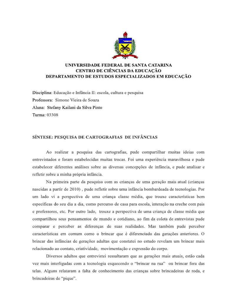 Resumo Cartografias Stefany | PDF