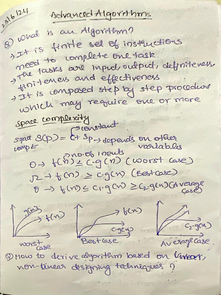 Unit 1 Advanced_algo | PDF
