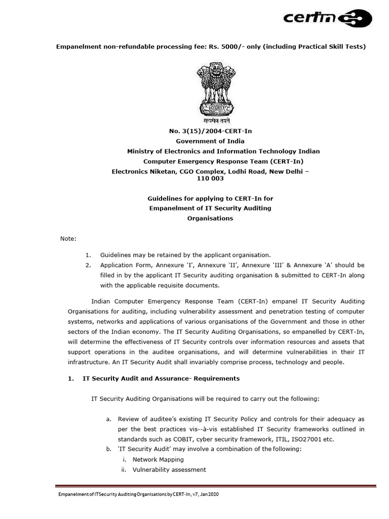 Info Sec Auditors Emp Guidelines | PDF