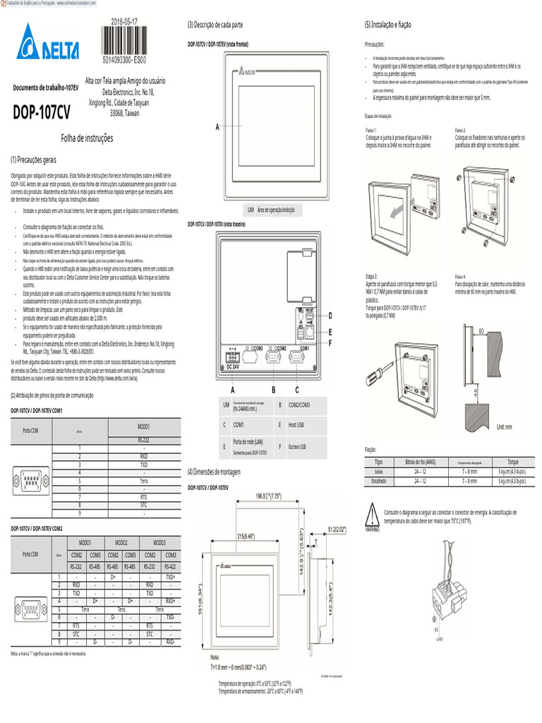 Dop 107ev Manual Ihm Delta - En.pt | PDF