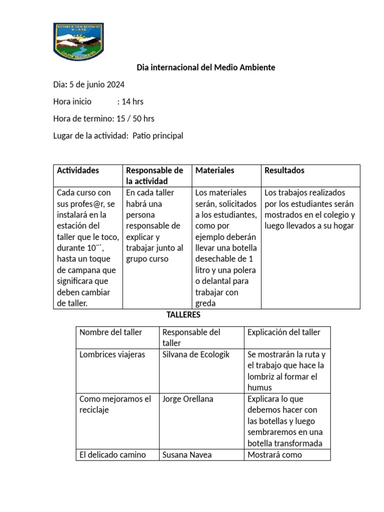 Dia Internacional Del Medio Ambiente | PDF