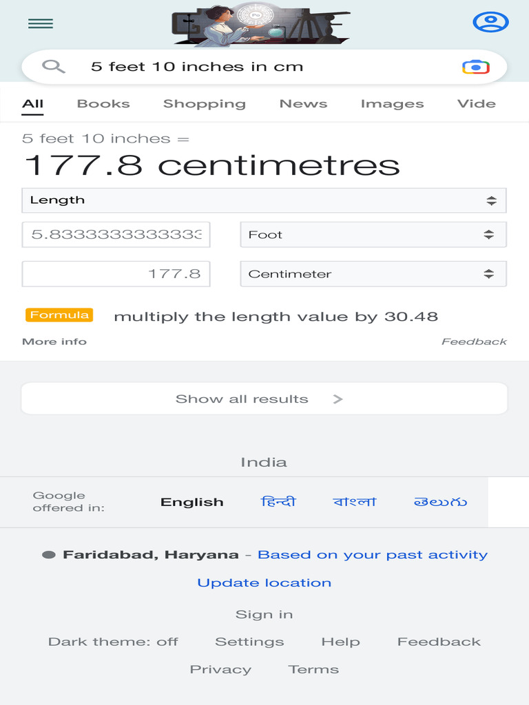 5 Feet 10 Inches in CM - Google Search | PDF
