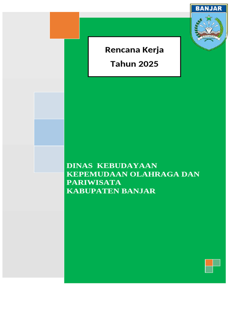 Rancangan Akhir Renja 2025 Disbudporapar | PDF