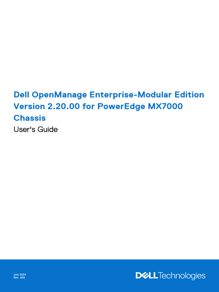 Manual51122469 Dell Openmanage Enterprise Modular Edition Version 2-20 ...