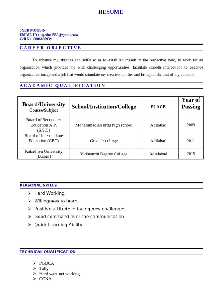 Syed Resume | PDF