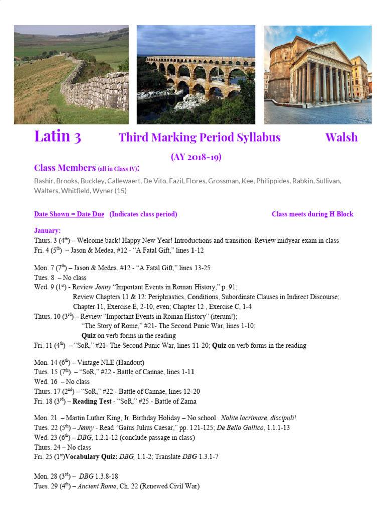 3rd-Marking-Period-Syllabus | PDF