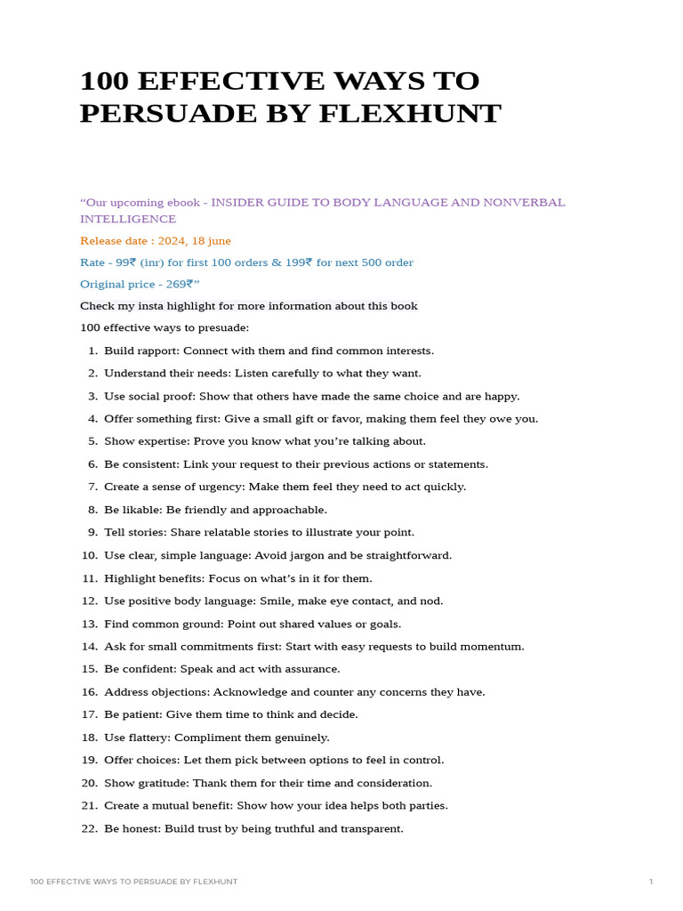 How To Persuade | PDF