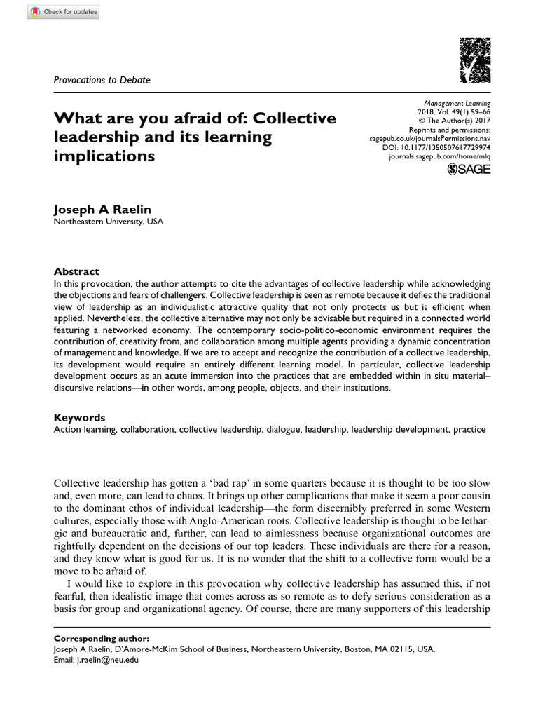 Collective Leadership | PDF