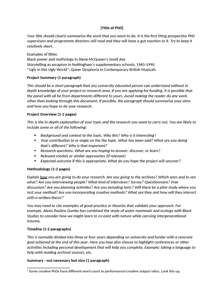 PHD Proposal Template | PDF