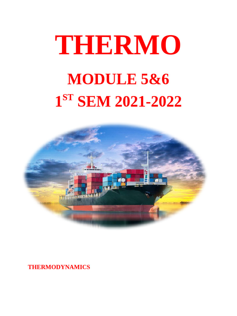 Thermodynamics - Semi Final Module | PDF
