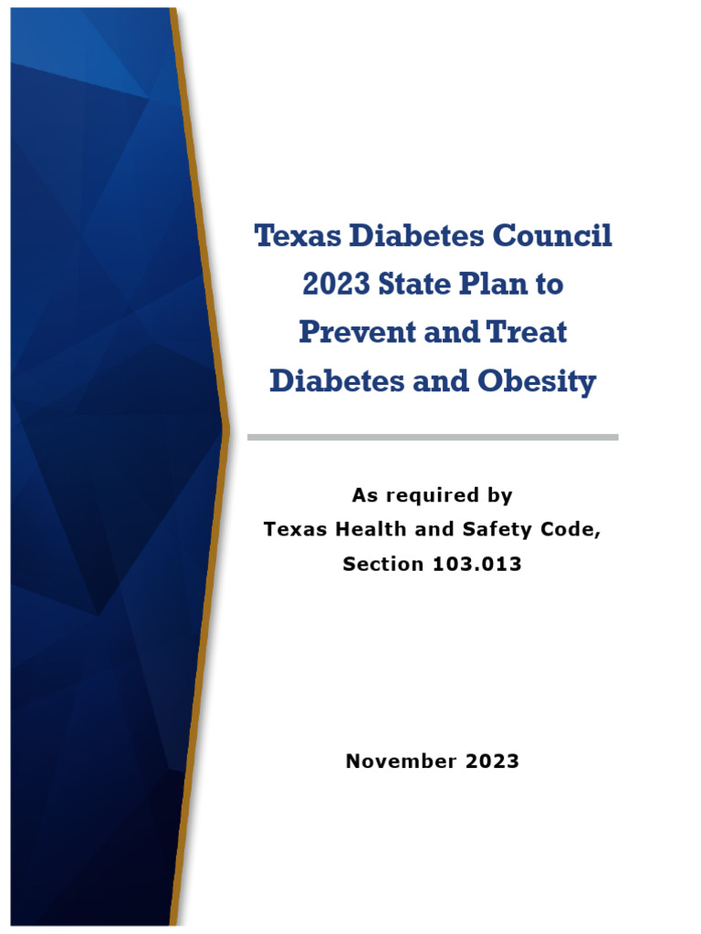 Texas - Diabetes - Council - 2023 - State - Plan - To - Prevent and ...