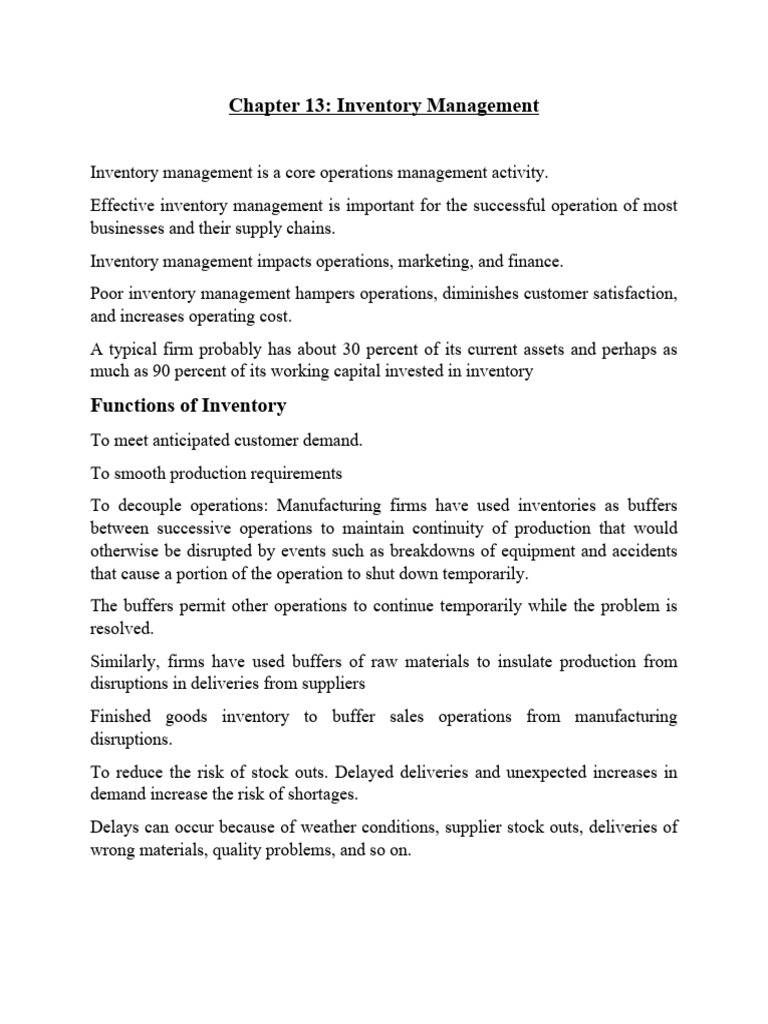 Inventory Management | PDF