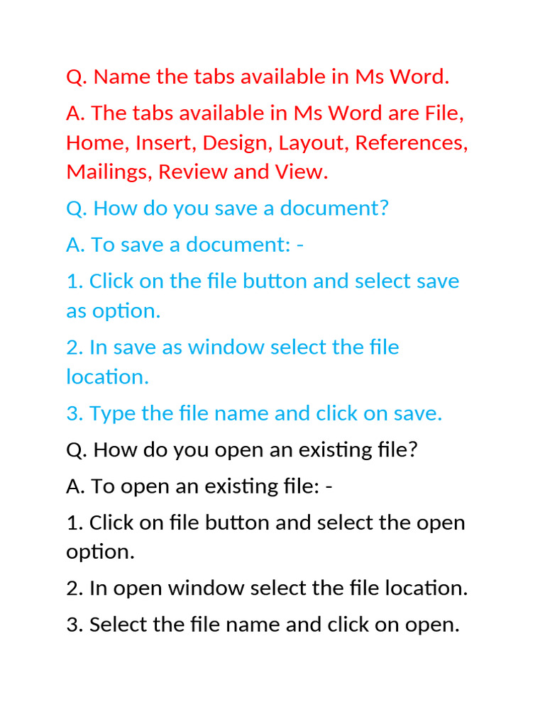Computer Revision Part II | PDF