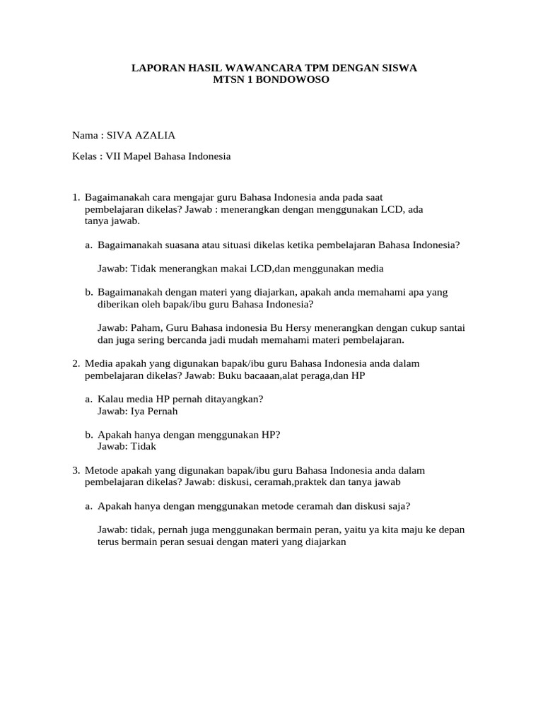 SIVA AZALIA Bahasa Indonesia | PDF