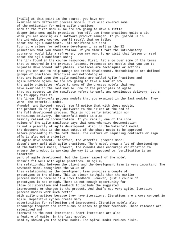 2 3 1 Using Agile With Process Models | PDF