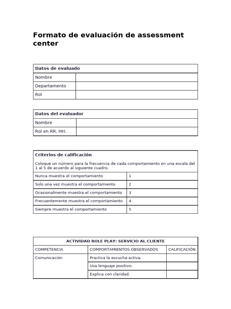 Formato_de_evaluación_de_assessment_center | PDF
