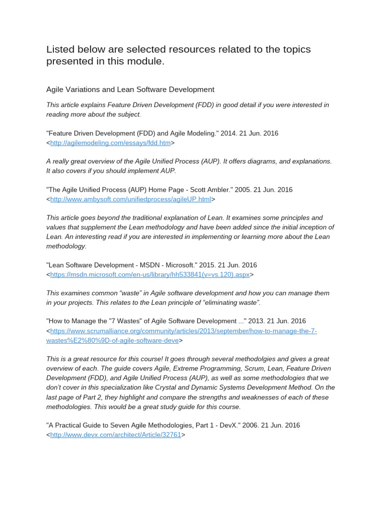 Reading - Module 4 - Supplemental Resources | PDF