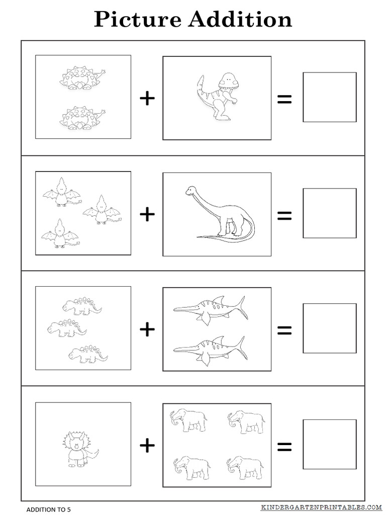Picture Addition To 5 | PDF