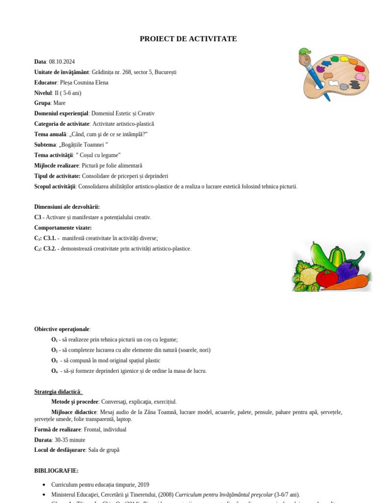 Proiect DEC - Cosul Cu Legume | PDF