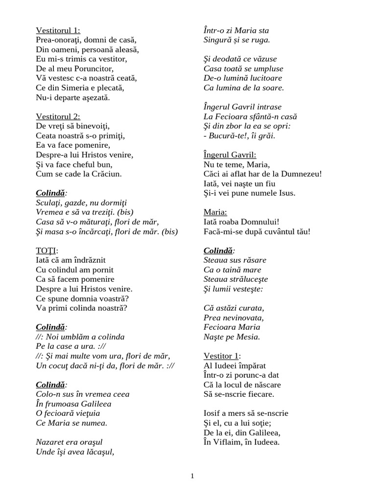 Serbare de Craciun Clasa I | PDF